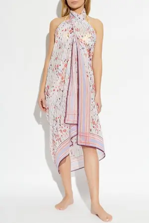 LANVIN Scarf With Floral Motif