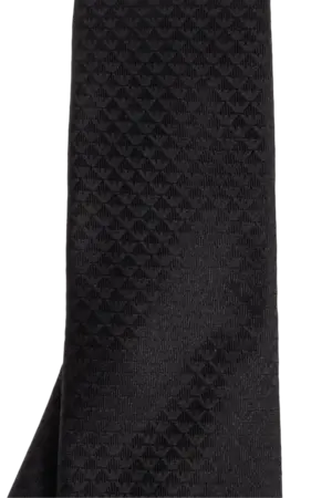 Emporio Armani Silk Standard Neck Tie With Monogram