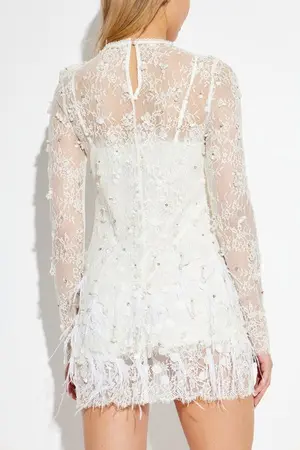 LoveShackFancy Alouetta Mini Dress - Cream