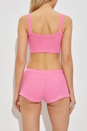 Alexander Wang Short Lingerie Top With Straps - Pink
