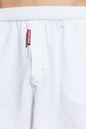 Dsquared2 Cotton Boxers With Logo - White
