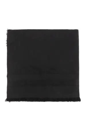 Emporio Armani Scarf With Logo - Black