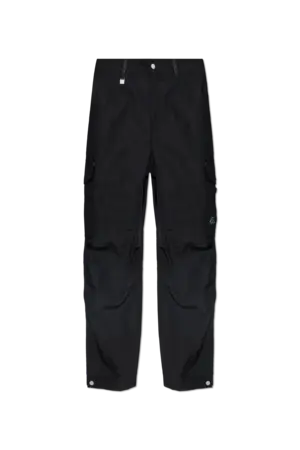 Moose Knuckles Cargo Trousers With Ruching - Black
