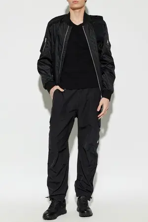 Moose Knuckles Cargo Trousers With Ruching - Black