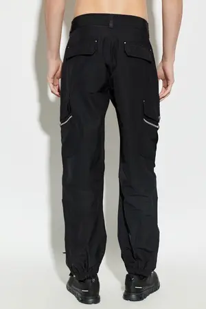 Moose Knuckles Cargo Trousers With Ruching - Black