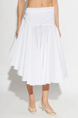 Jacquemus Skirt With Asymmetrical Hemline - White