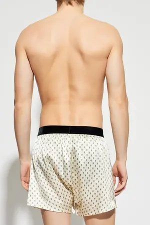TOM FORD Silk Boxers With Logo - Cream