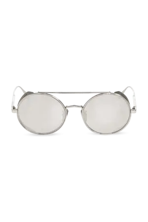 Linda Farrow Silver Tone Eyewear For Women