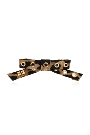 GANNI Animal Motif Hair Clip - Brown