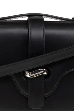 Emporio Armani Leather Shoulder Bag With Logo