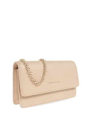 Emporio Armani Leather Clutch With Chain Strap