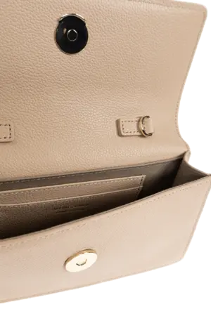 Emporio Armani Leather Clutch With Chain Strap