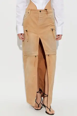 Dsquared2 Cargo Maxi Skirt - Beige