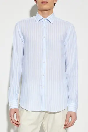 Paul & Shark Linen Shirt With Striped Pattern