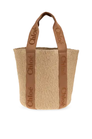 Chloé Woody Large Shopper Bag - Beige
