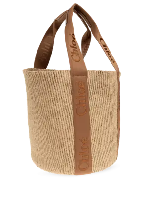 Chloé Woody Large Shopper Bag - Beige