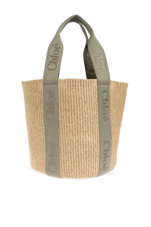 Chloé Woody Large Shopper Bag - Beige