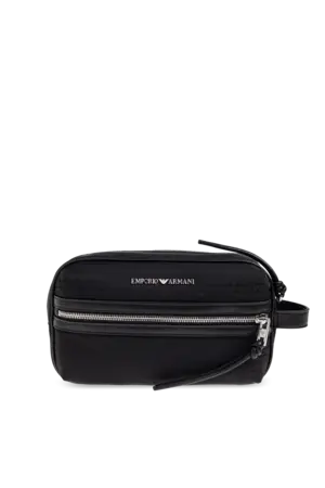 Emporio Armani Monogram Toiletry Bag - Black