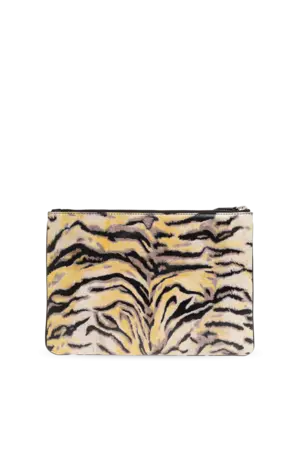 Kenzo Leather Tiger Pouch - Beige