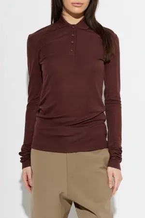 ENTIRE STUDIOS Long-sleeve Polo - Brown