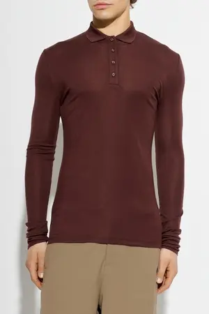 ENTIRE STUDIOS Long-sleeve Polo - Brown
