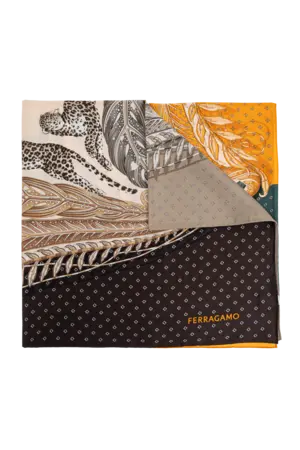 FERRAGAMO Silk Scarf With Print