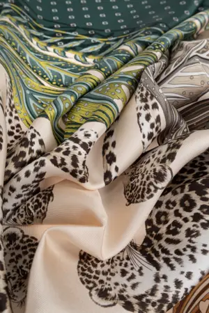 FERRAGAMO Silk Scarf With Print