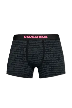 Dsquared2 Cotton Boxers With Monogram - Black