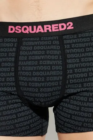 Dsquared2 Cotton Boxers With Monogram - Black