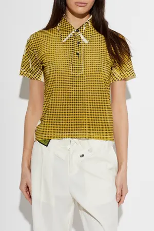 MAISON MARGIELA Checkered T-shirt - Yellow
