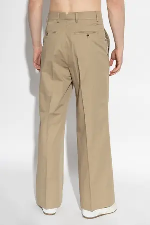AMI Paris Straight-leg Trousers - Beige