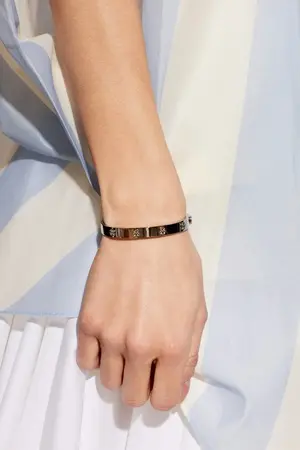 Tory Burch Logo Bangle Bracelet - Silver