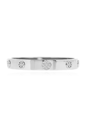 Tory Burch Logo Bangle Bracelet - Silver