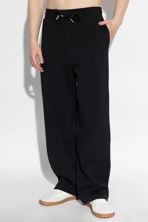 AMI Paris Wide-leg Sweatpants - Black
