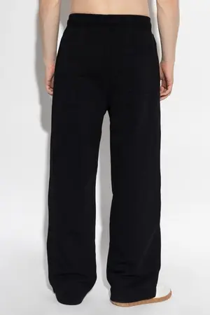 AMI Paris Wide-leg Sweatpants - Black