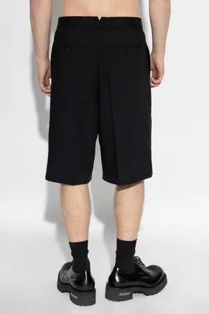 AMI Paris Wool Shorts - Black