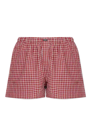 Vetements Plaid Pattern Shorts - Red