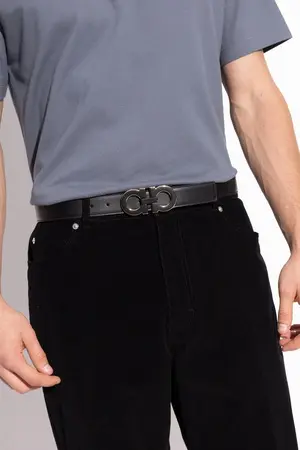 FERRAGAMO Reversible Belt - Black