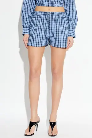 Vetements Plaid Pattern Shorts - Blue