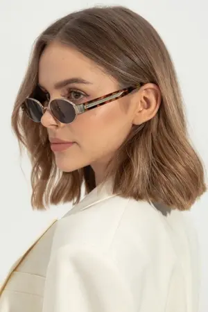 Linda Farrow Oval Sunglasses
