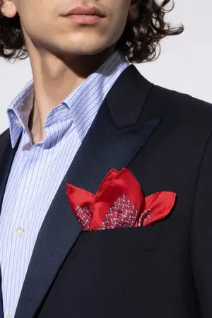 FERRAGAMO Silk Pocket Square - Red