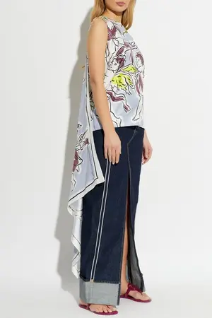 Tory Burch Silk Top With Scarf - Multicolour