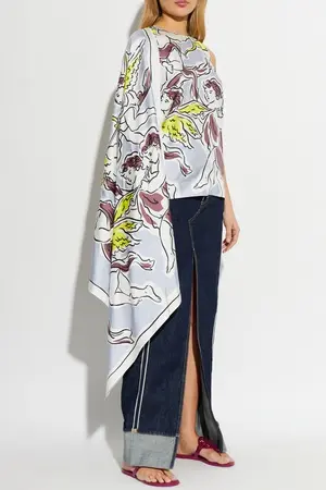 Tory Burch Silk Top With Scarf - Multicolour
