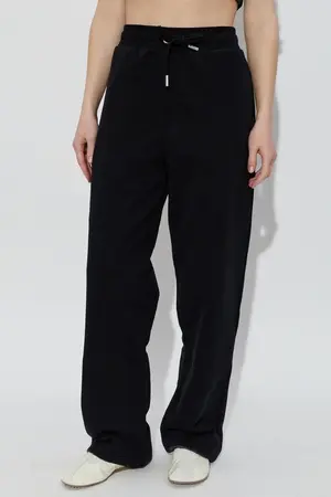 AMI Paris Wide-leg Sweatpants - Black