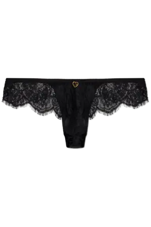 Dsquared2 Silk Panties With Lace - Black
