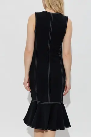 AMI Paris Sleeveless Dress With Contrast Stitching