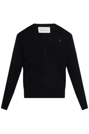 AMI Paris Wool Cardigan - Black