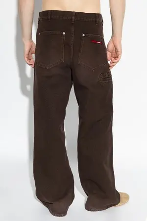 Marni Wide-leg Rigid Denim Jeans - Brown