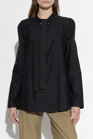 LEMAIRE Cotton And Silk Shirt - Black