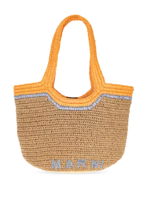 Marni Woven Shopper Tote - Beige